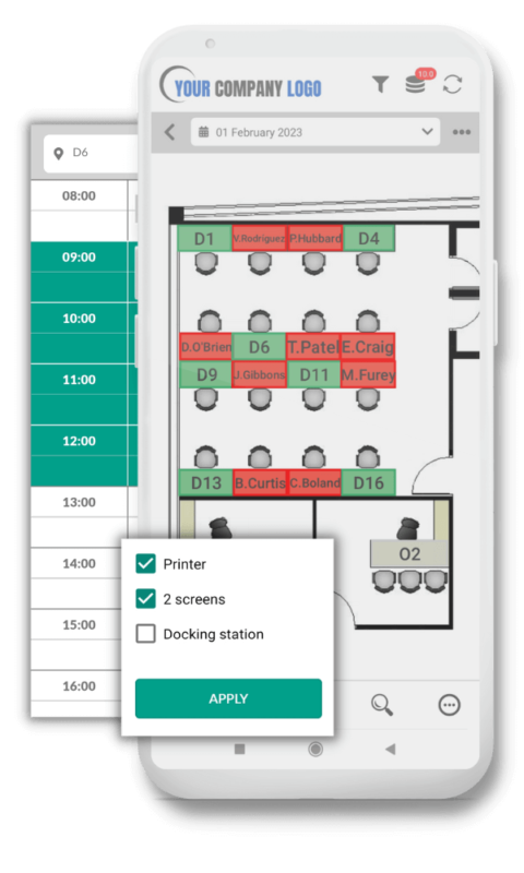 Desk, Parking and Meeting Room Booking System | Space Management
