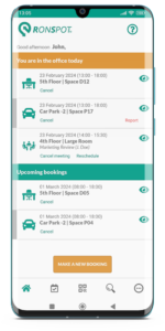 Desk, Parking and Meeting Room Booking System | Space Management